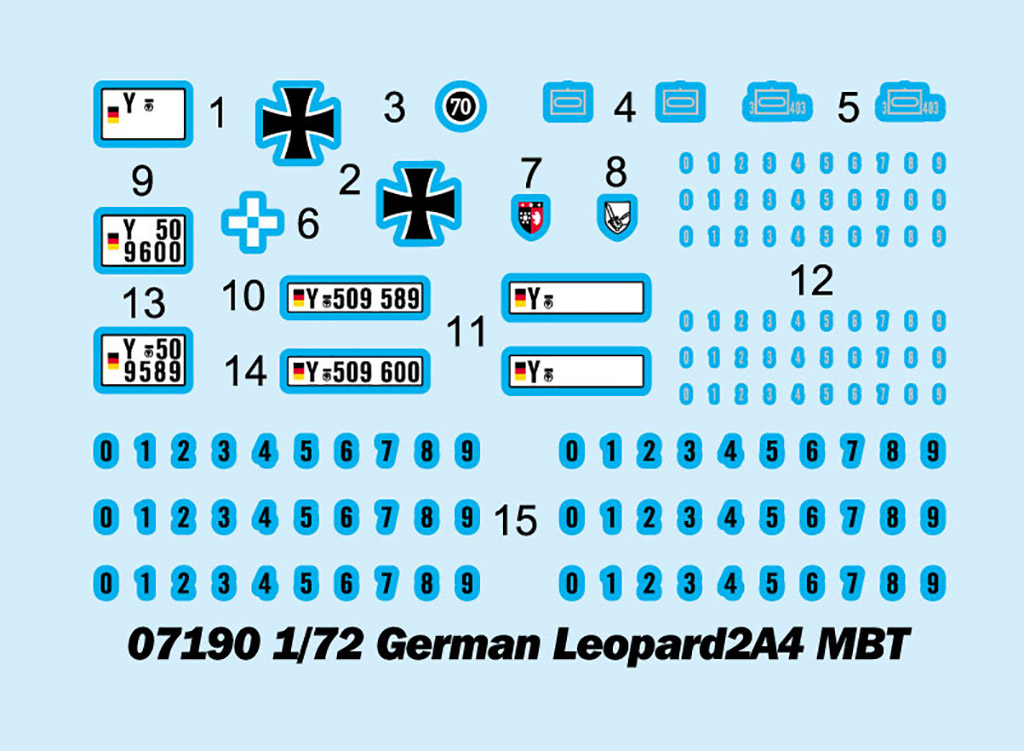 German Leopard2A4 MBT 07190 1 72 Series TRUMPETER china German Leopard2A4 MBT 07190 1 72 Series TRUMPETER china